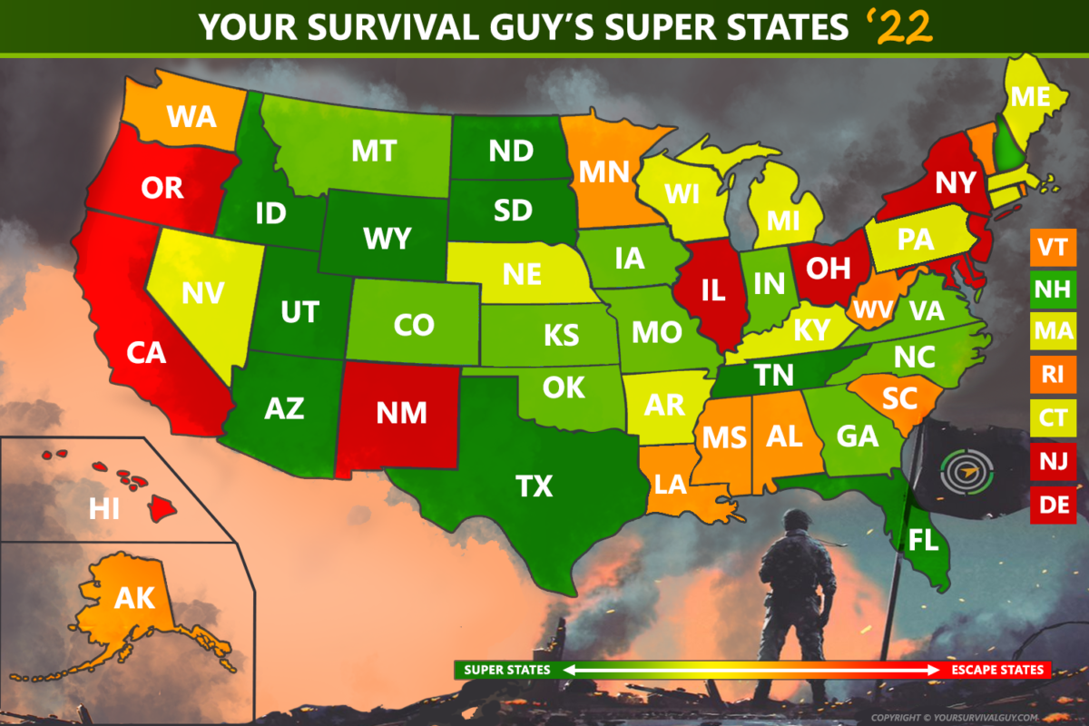 Your Survival Guy's 2022 Super States - Your Survival Guy